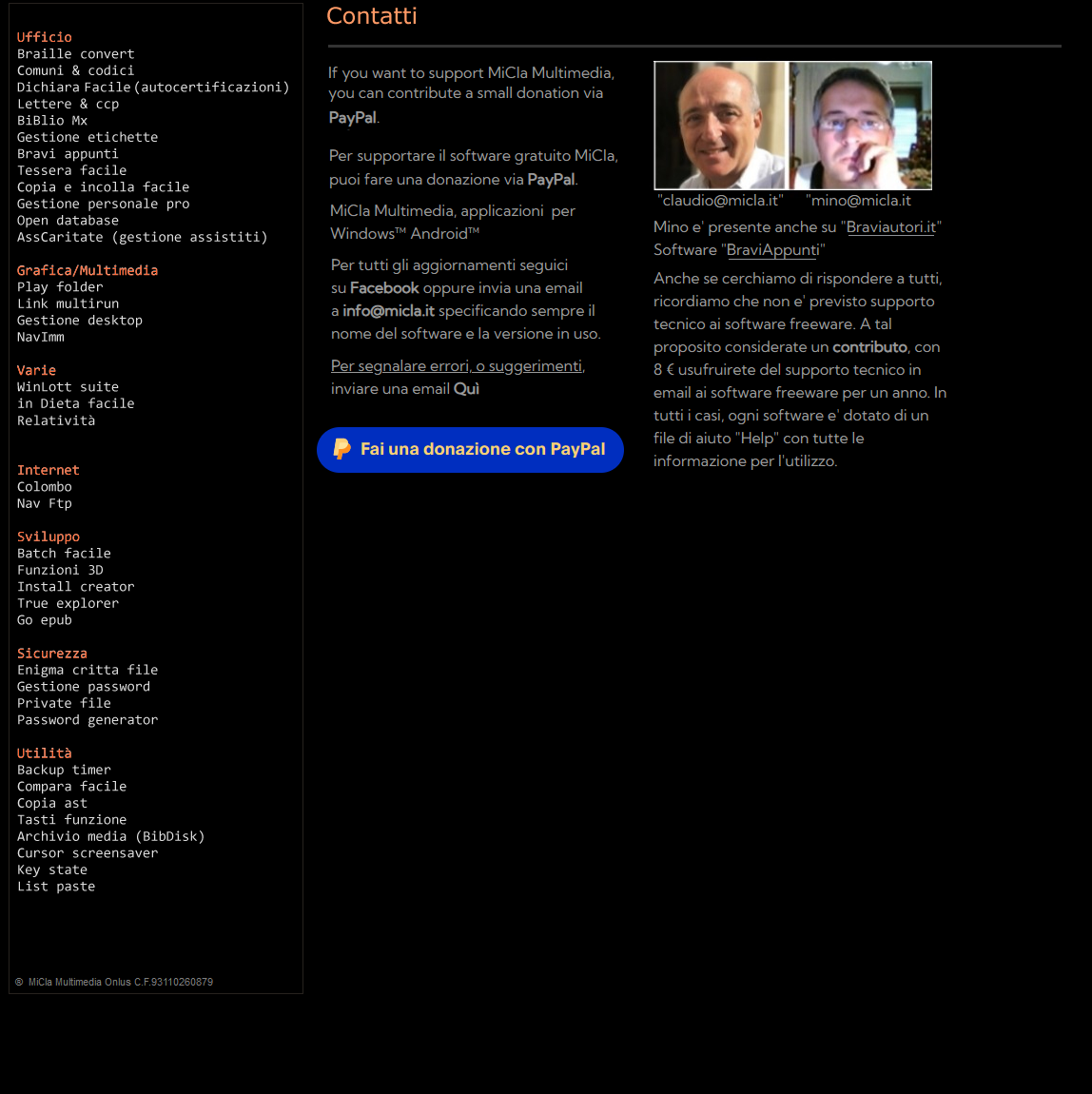 MiCla Multimedia "Software autoprodotto in Italiano"